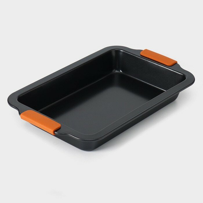 Magistro Противень для выпечки Magistro French Bakery, 37.5×23×4.7 см, антипригарное покрытие, чёрная