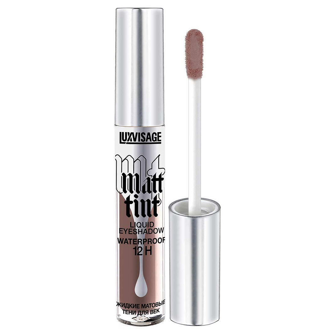 Тени для век LuxVisage жидкие Matt Tint Waterproof, тон 110 dark chocolate