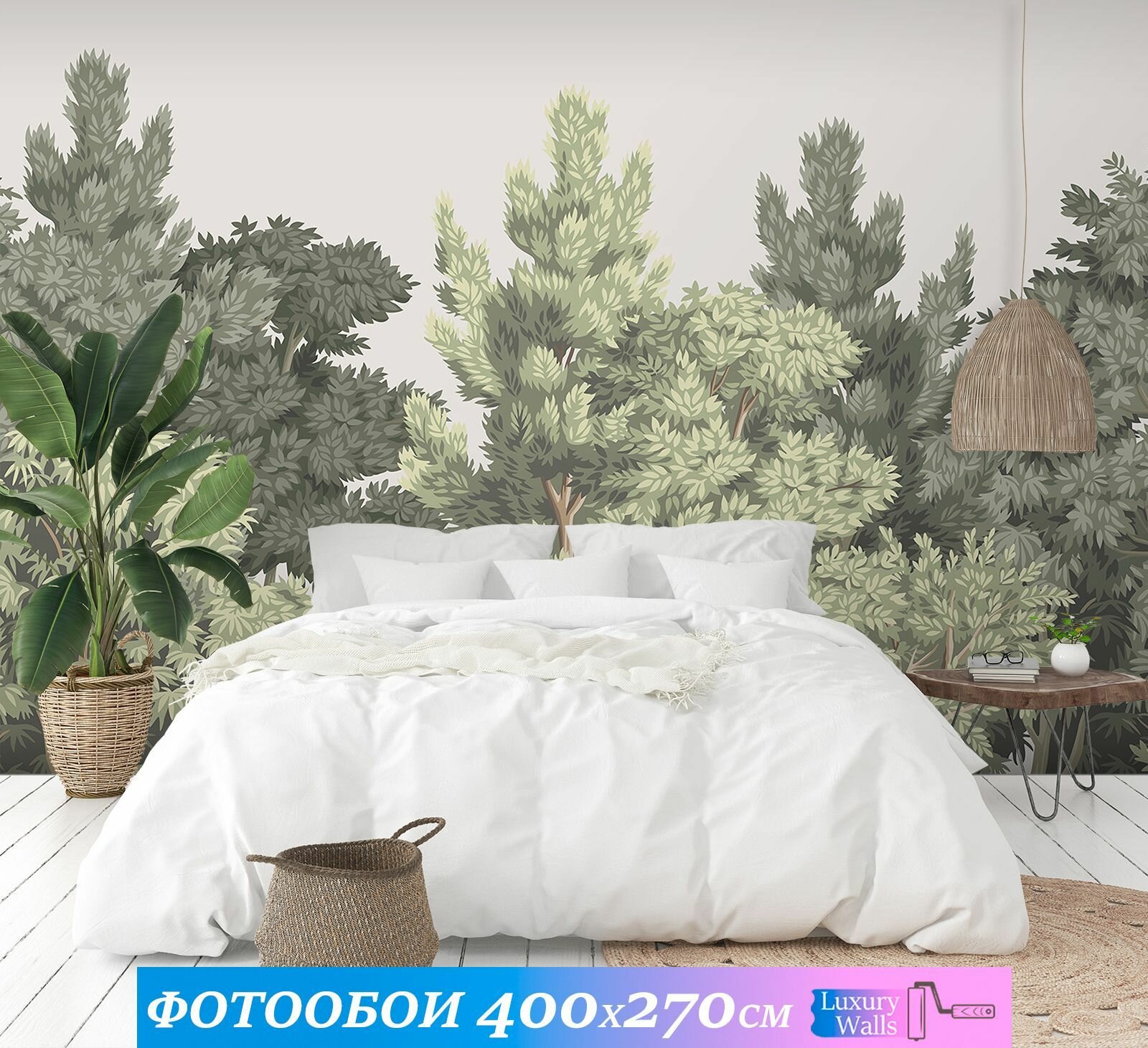 Фотообои 3d на стену флизелиновые Luxury Walls AM10904G Лес 400х270 см