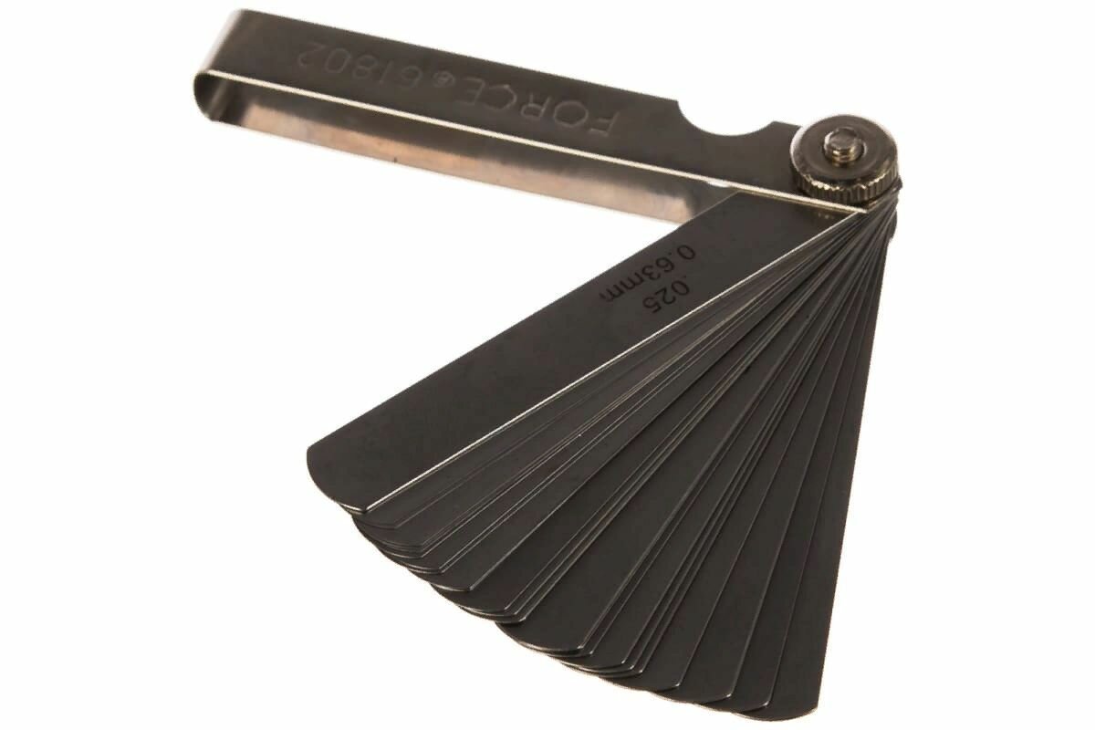 Набор щупов 26шт, 0.04-0.63мм FORCE 61802