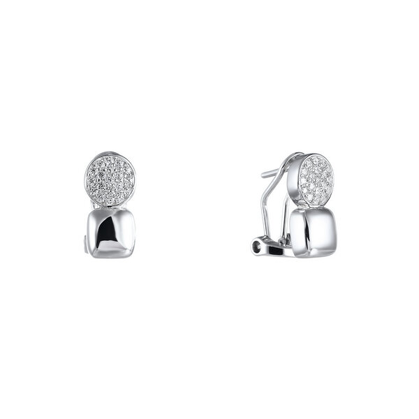 Серьги, серебро, 925 проба, фианит