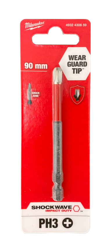 Бита Milwaukee Shockwave Impact Duty PH3 90мм, 4932430859