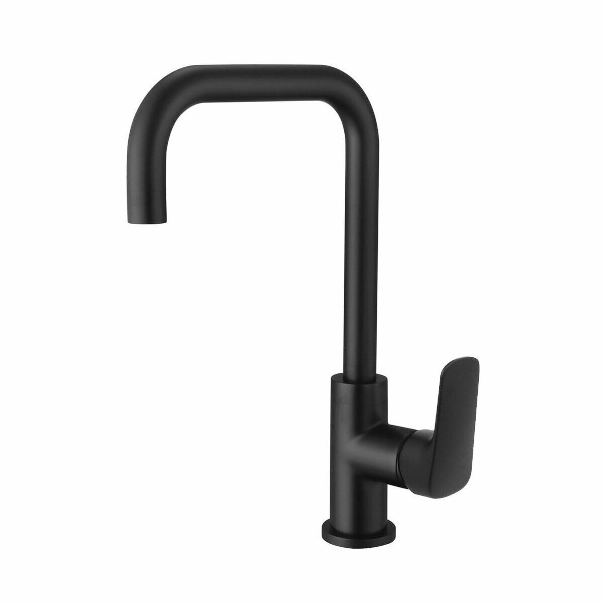 Смеситель для кухни Aquatek Вега, квадратный излив, матовый чёрный AQ1081MB