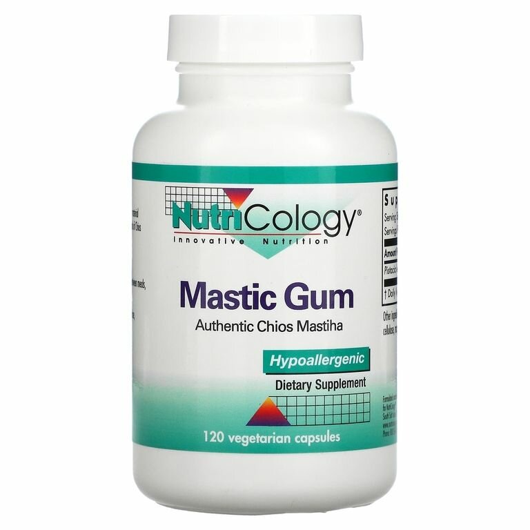 Nutricology, Mastic Gum, Мастиковая смола, 120 капсул