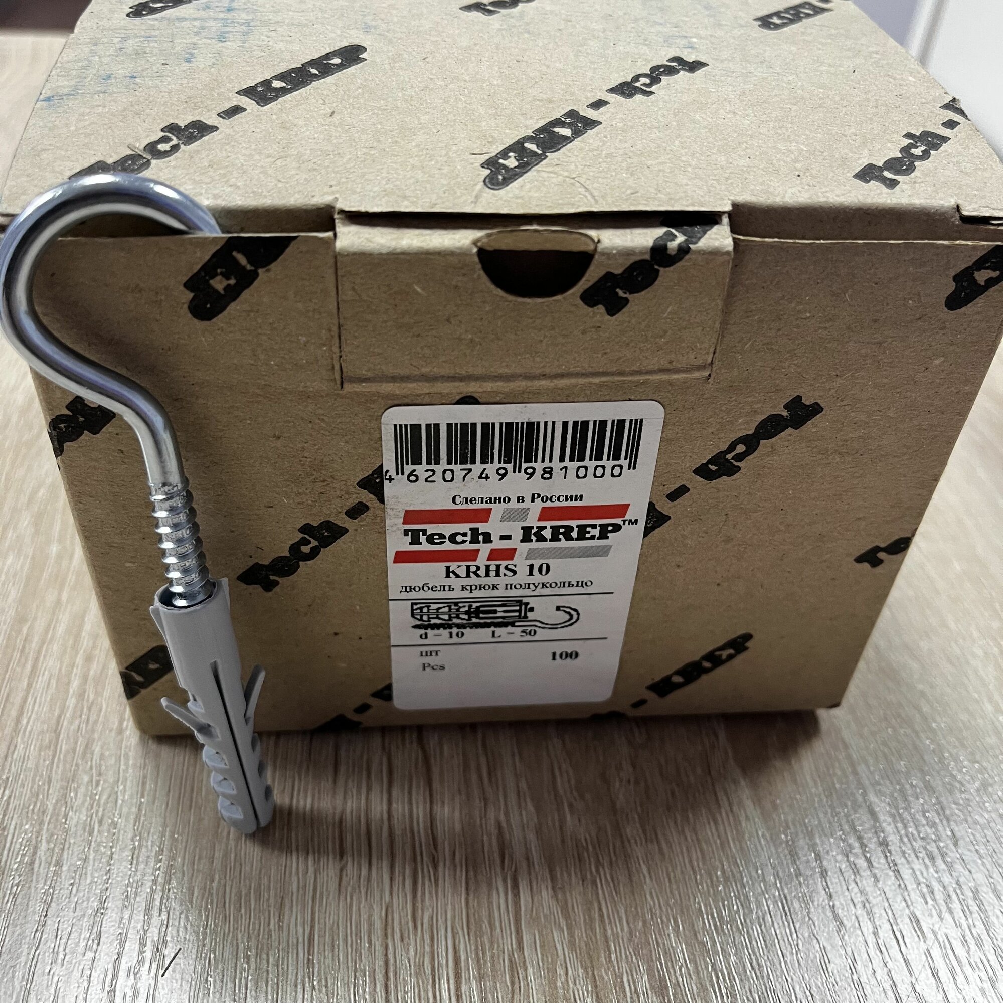 Дюбель с полукольцом 100 шт. Tech-Krep 10x50