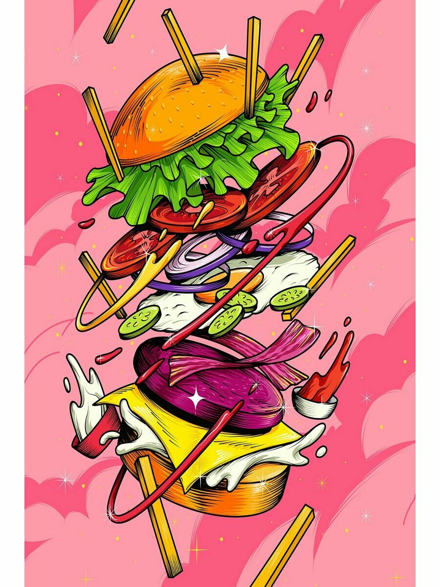 Постер "Сочный Биг бургер"