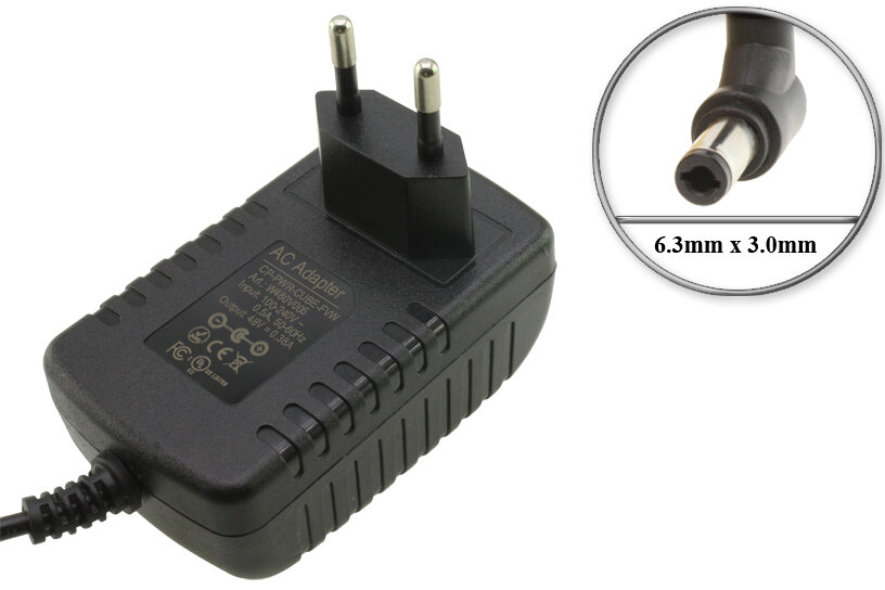 Адаптер (блок) питания 48V, 0.38A, 18W 6.3mm x 3.0mm, угловой штекер (CP-PWR-CUBE-3) вилка для Cisco IP 7900 серии и др