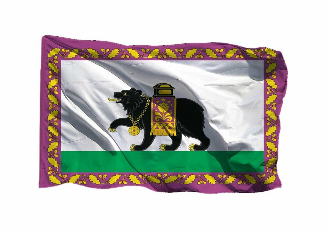 Флаг посёлка Мстёра Вязниковского района Владимирской области 90х135 см на сетке для улицы, для флагштока