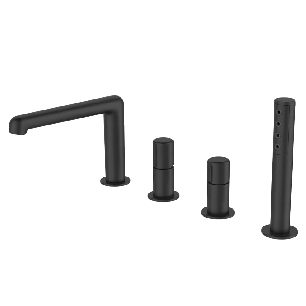 Смеситель на борт ванны BelBagno Uno BVD4-NERO черный матовый UNO-BVD4-NERO