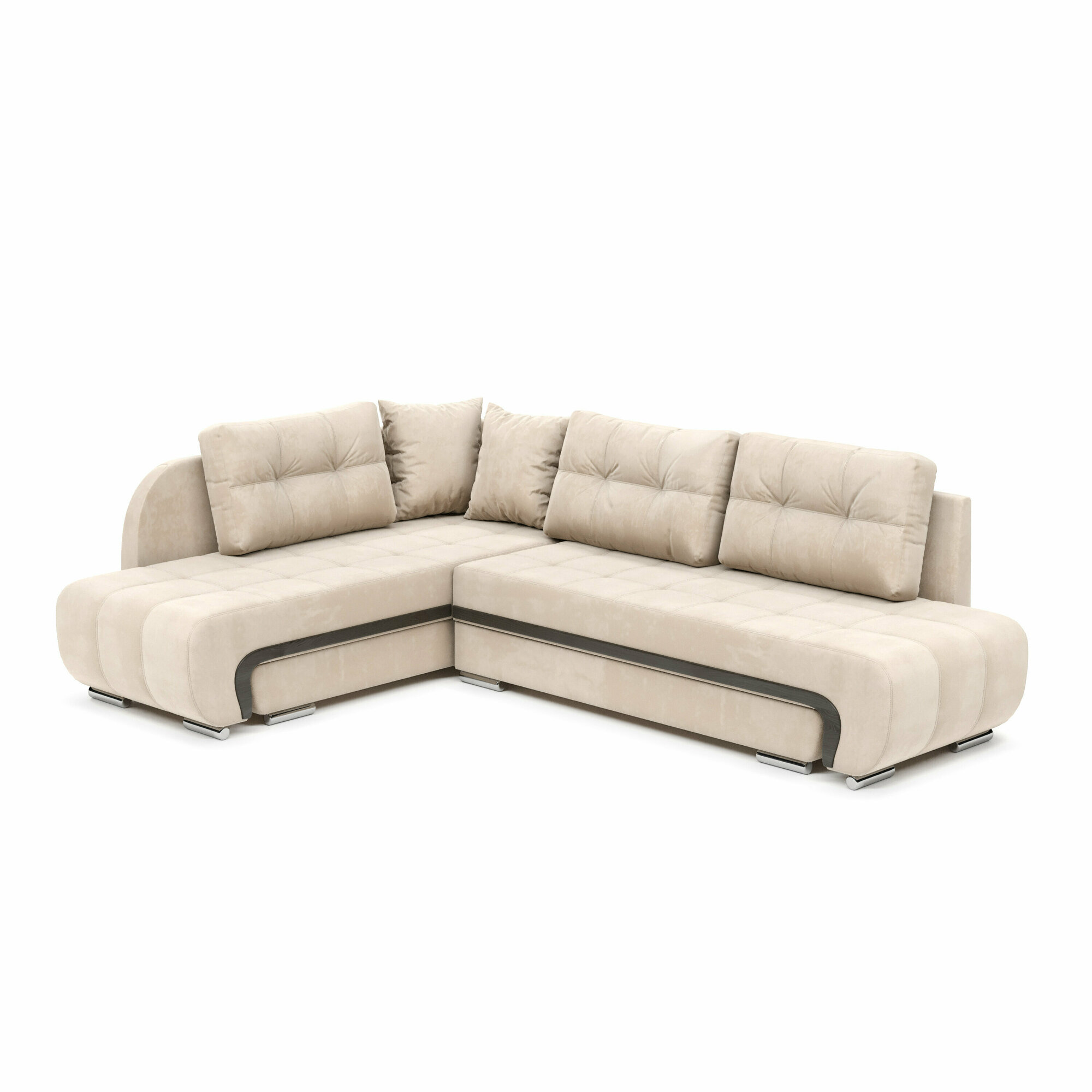 Угловой диван-кровать Тет-а-тет 2, поворотный механизм , прямое спальное место, диван для ежедневного сна.