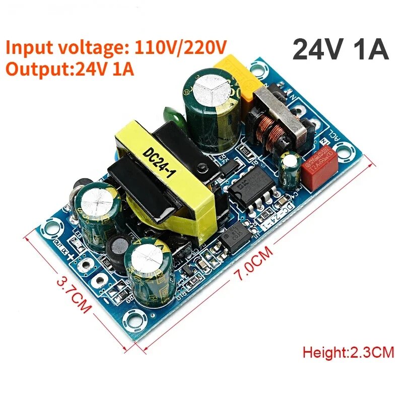 Импульсный источник питания 1A-9A AC110V/220V to DC 12V-48V 24V1A
