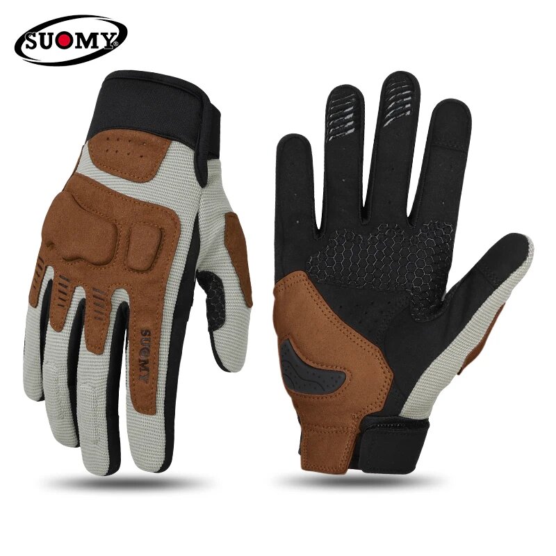 Мотоциклетные Перчатки SUOMY для верховой езды, мотоциклетные перчатки с закрытыми L, SU-21 Brown