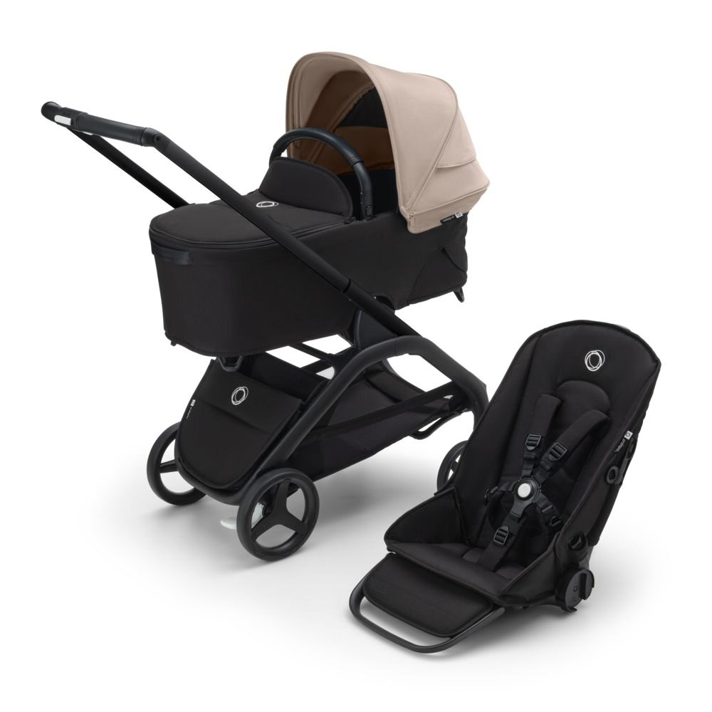 Коляска 2 в 1 Bugaboo Dragonfly на шасси Black/BLK/desert taupe
