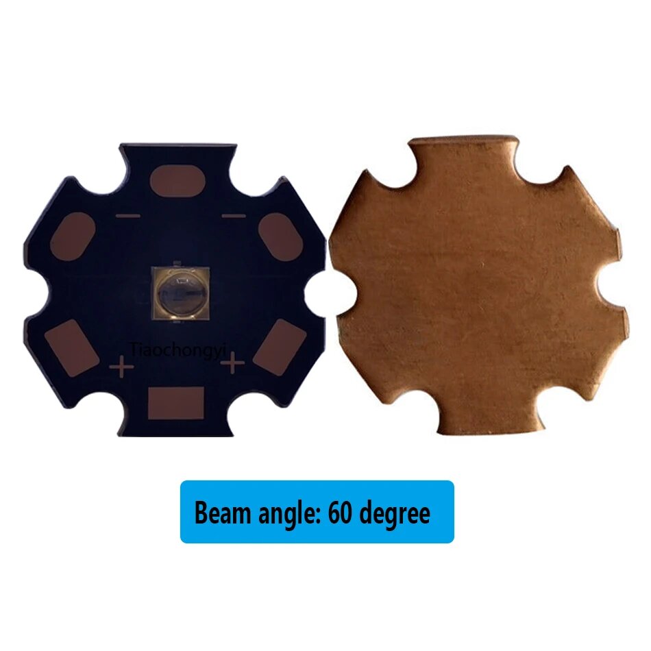 UVC LED 250 нм 260 нм 280 нм 310 нм УФ 0,1 Вт 1 Вт 2 Вт 3838 DC5-7V Ультрафиолетовая лампа светодиод с медной печатной платой 1 шт.