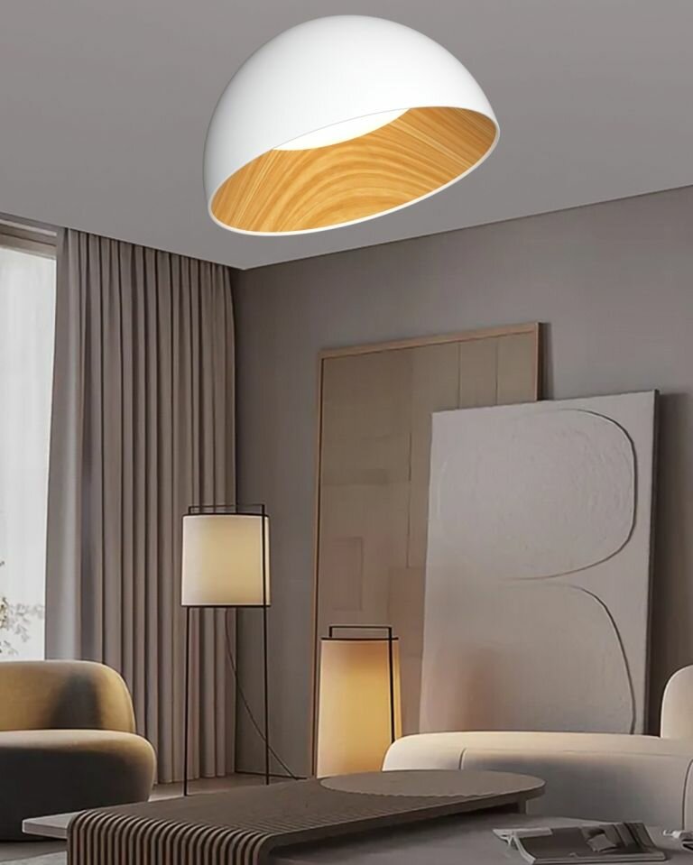 Люстра светодиодная светильник потолочный лофт с пультом GLX 23812-D350-36W-WH LUCETY, площадь освещения 10 кв. м.