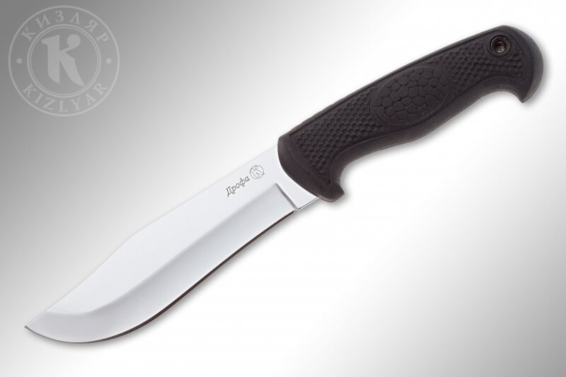 Нож ПП кизляр туристический "Дрофа" 011301 (полир; эластр; без гард; кожа)