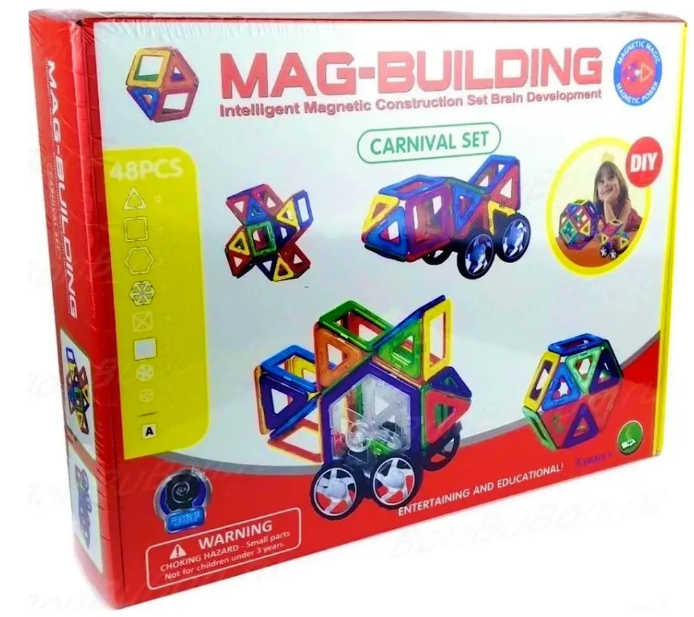 Конструктор Magical Magnet /конструктор магнитный «магический магнит», 48 деталей