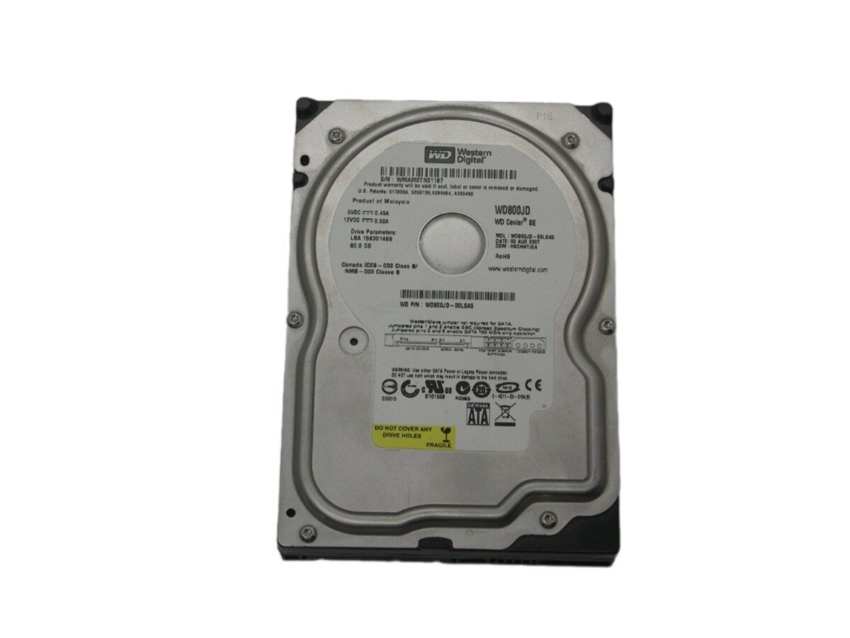 Жесткий диск 3,5" 80 Gb WD WD800JD SATA