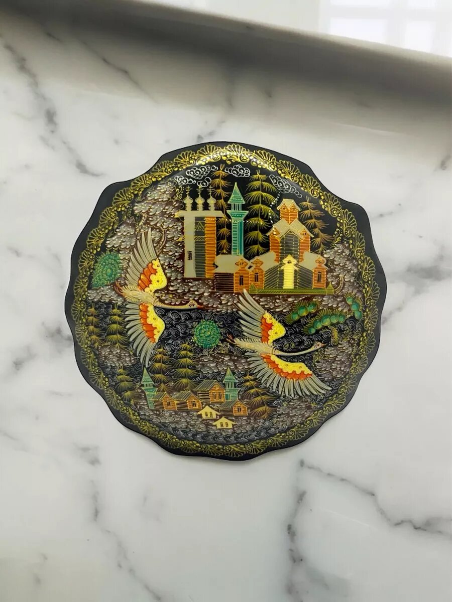 Шкатулка лаковая миниатюра "Ракушка"