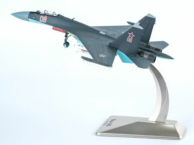 Самолет СУ-35 (Графит) (Металл) [Готовая модель] (1:72) [08]
