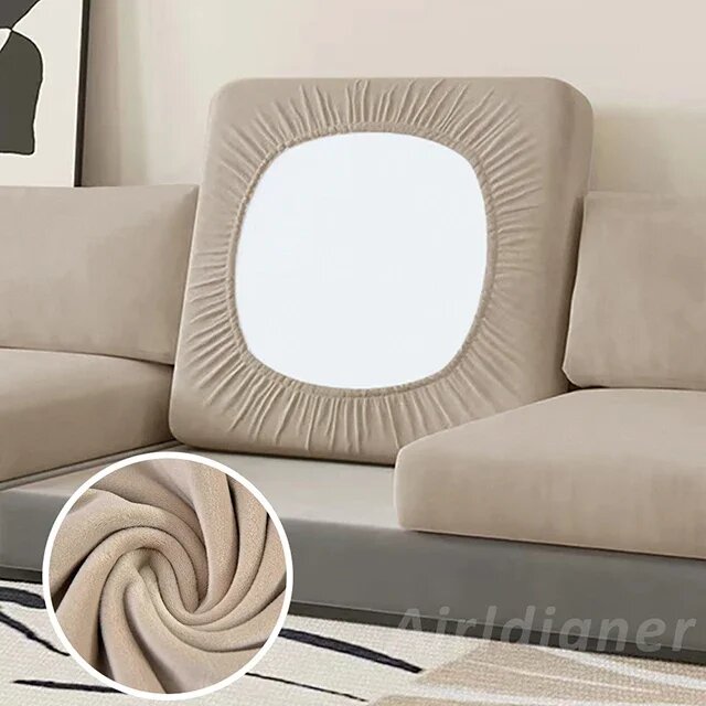 Бархатный чехол для дивана airldianer Plus Size (S)-1pc, Бежевый, Beige gray