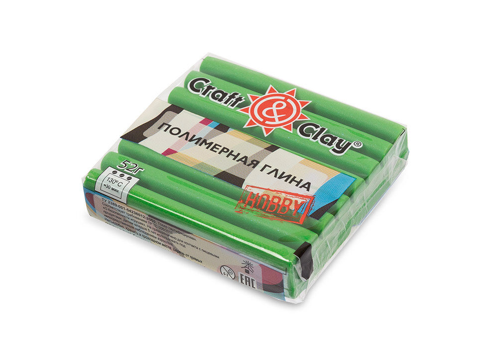 Полимерная глина "Craft&Clay" CCH гламур 52 г 1507 зеленый