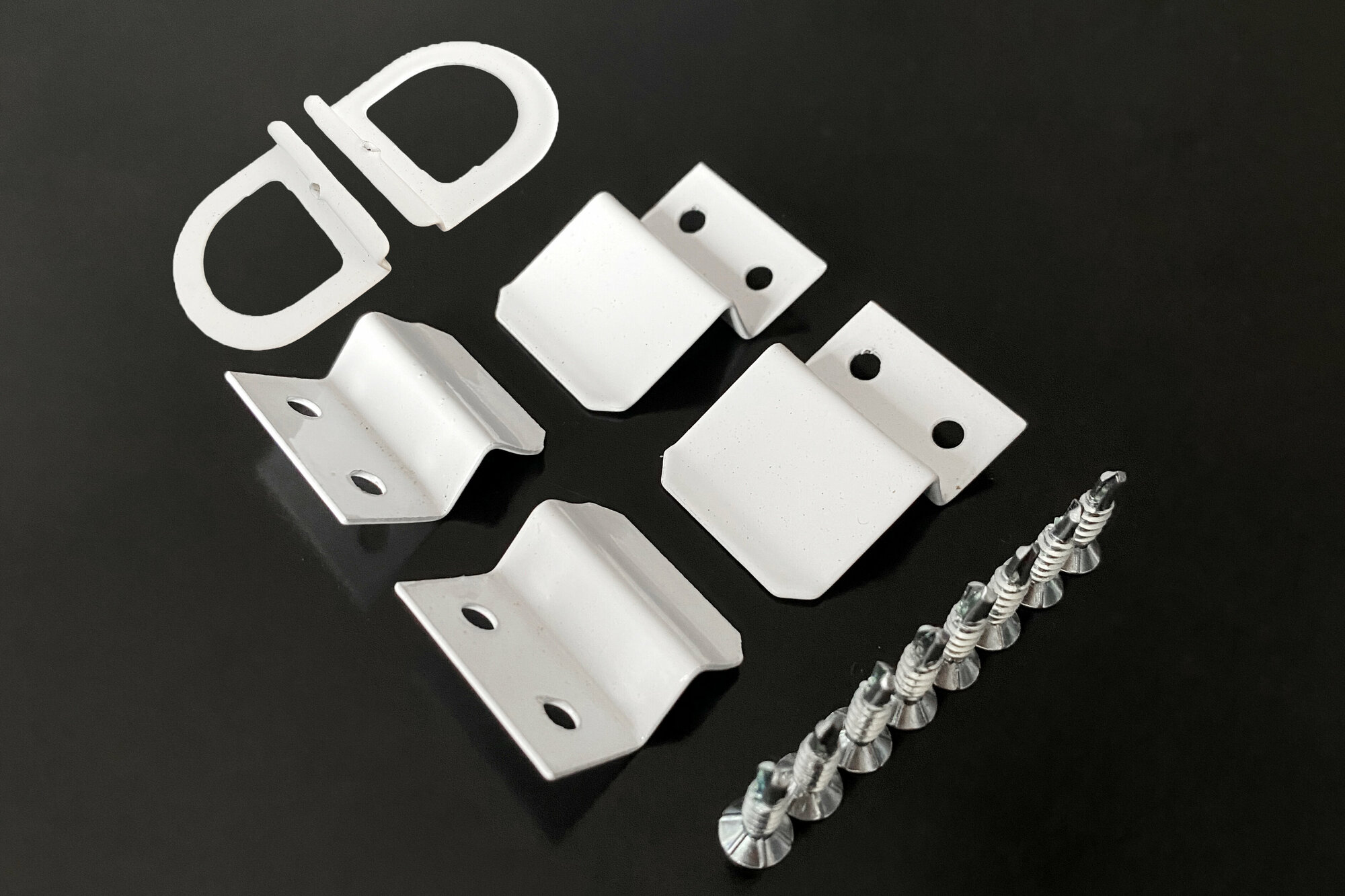 Металлические крепления и ручки для москитной сетки (ремкомплект) белый