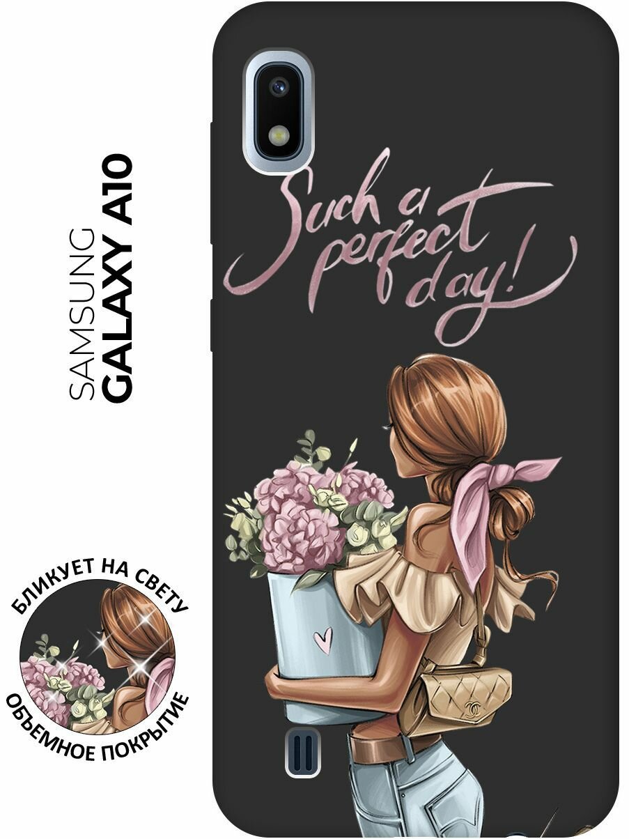Матовый чехол Suach a Perfect Day! для Samsung Galaxy A10 / Самсунг А10 с 3D эффектом черный