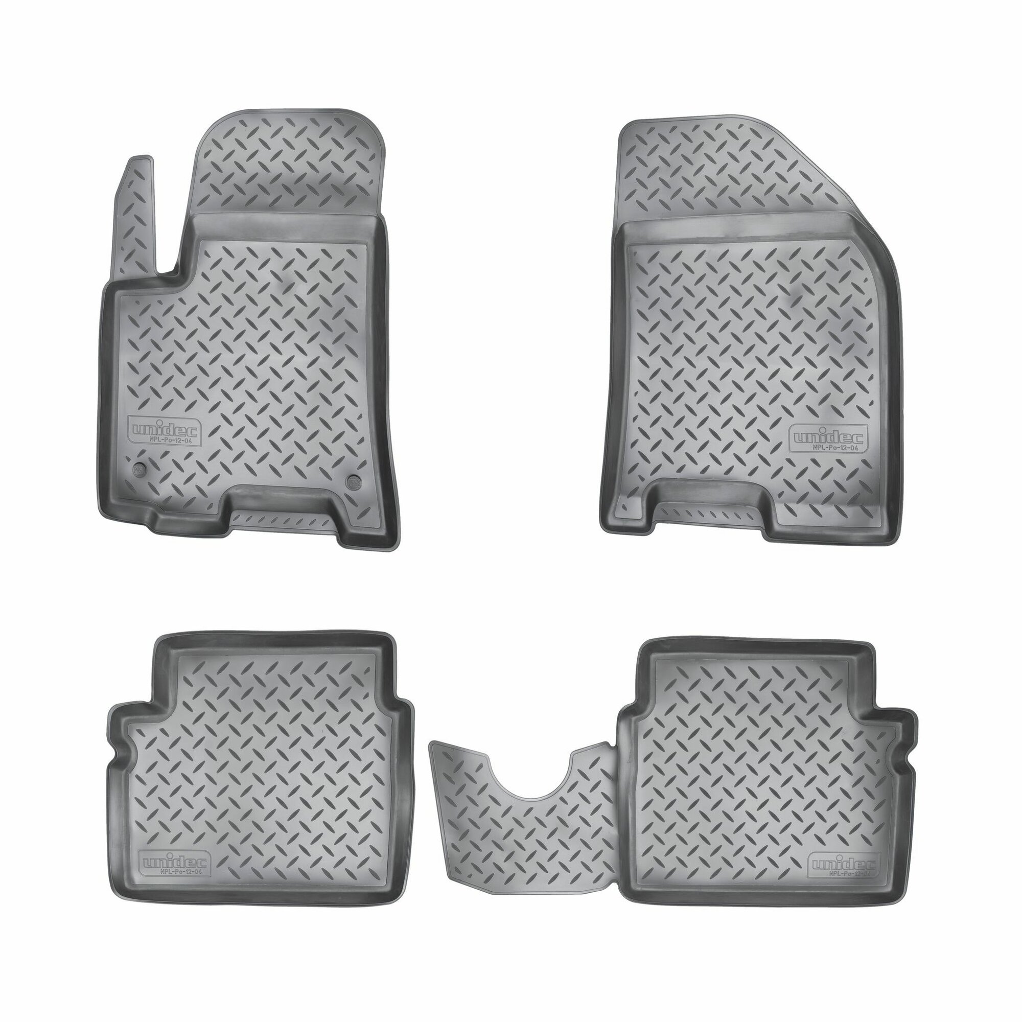 Ковры в салон Norplast/Unidec для Chevrolet Aveo (2004-2011)Полиуретан,5 штук арт. NPL-Po-12-04 (Черный)
