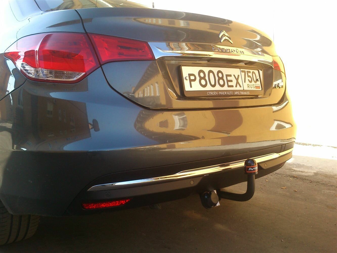 Фаркоп для Citroen C4 седан 2013г.-по н. в. (без электрики) (паспорт и сертификат) AvtoS. CN01