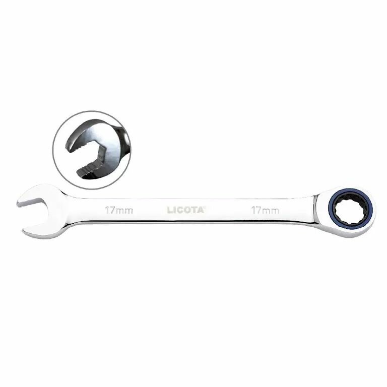 Ключ комбинированный трещоточный 100 зубьев 22 мм Licota ARW-76M22