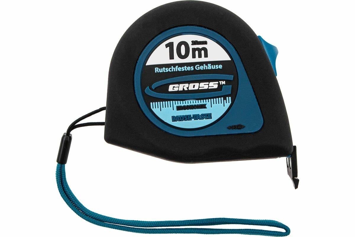 Рулетка 10м*25мм магнитный обрезиненный зацеп Ergonomisch GROSS