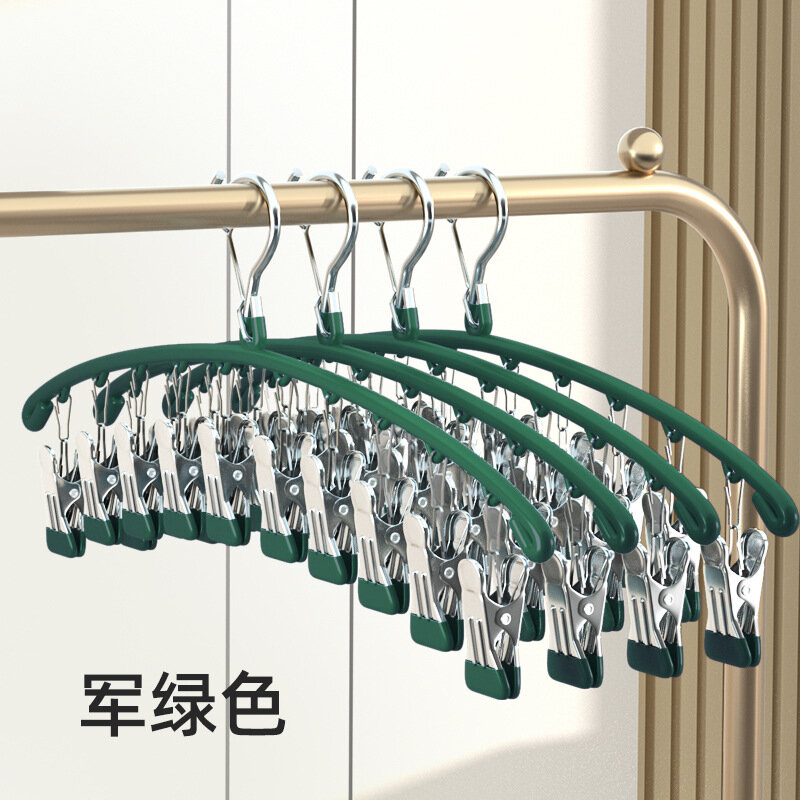 Подставка для носков, многофункциональная, 10 зажимов, армейский зеленый