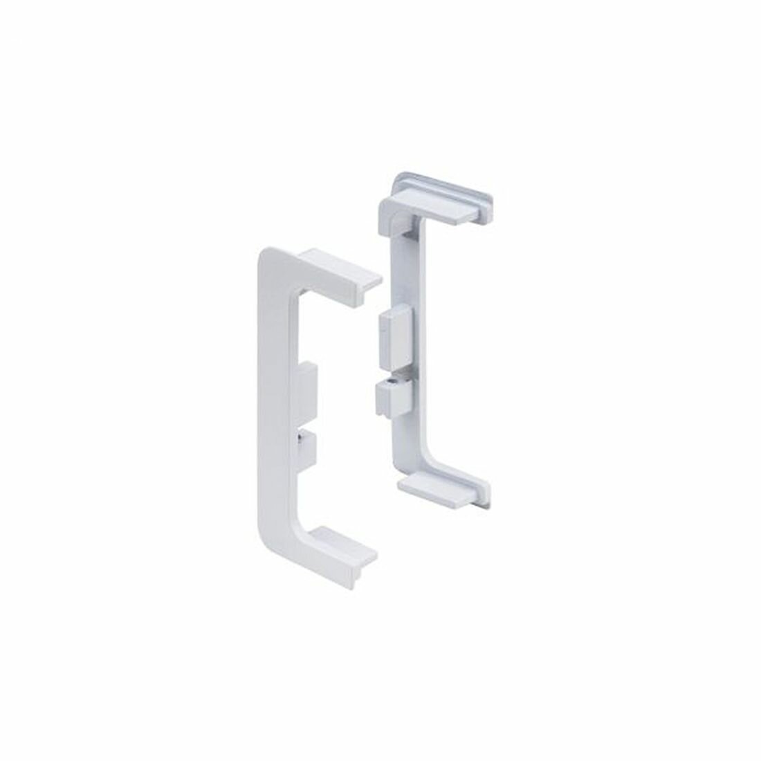 Комплект заглушек металлических к профилю Gola, С-образных (левая+правая) белый 3