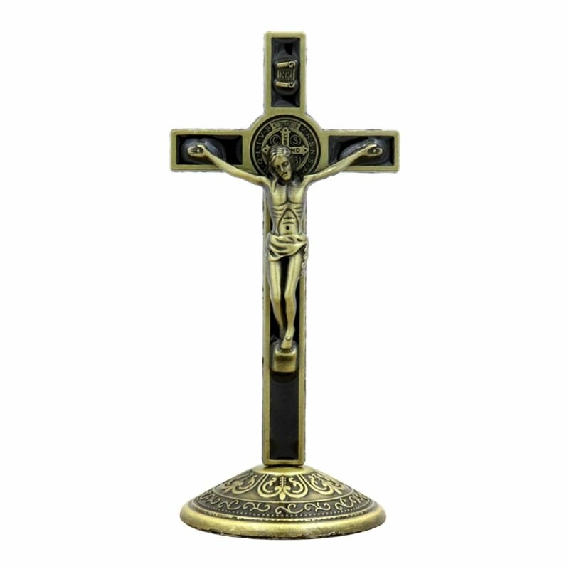 Крестовое украшение иконы Католической церкви Иисуса Христа-Ретро синий