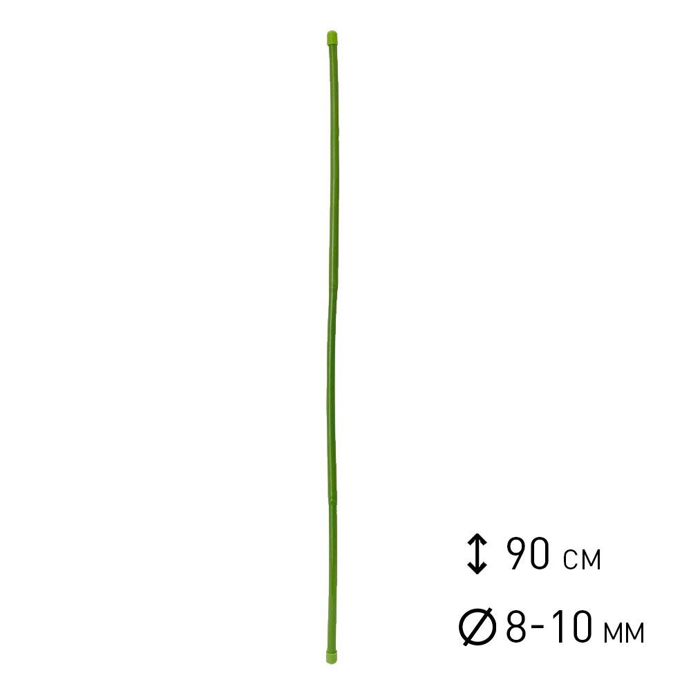 Опора бамбуковая в пластике d8-10 мм h90 см, неразборная, цвет зеленый, комплект 3 шт