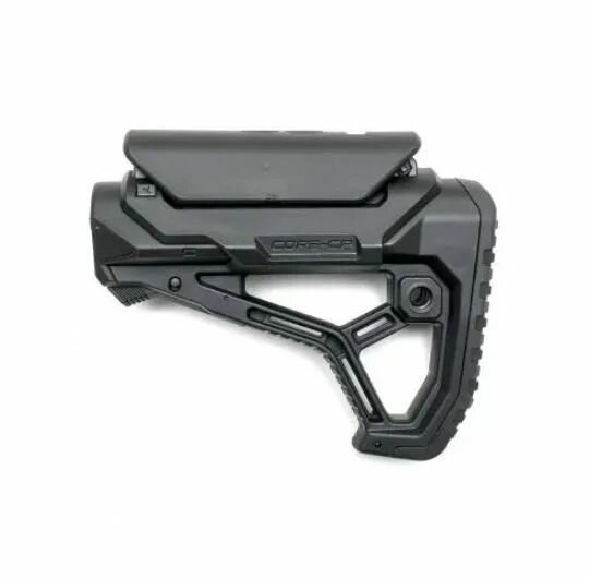 Приклад FAB Defense "GL-CORE S", для AR15, M1G, M4, туристический, обрезиненный — фото 1
