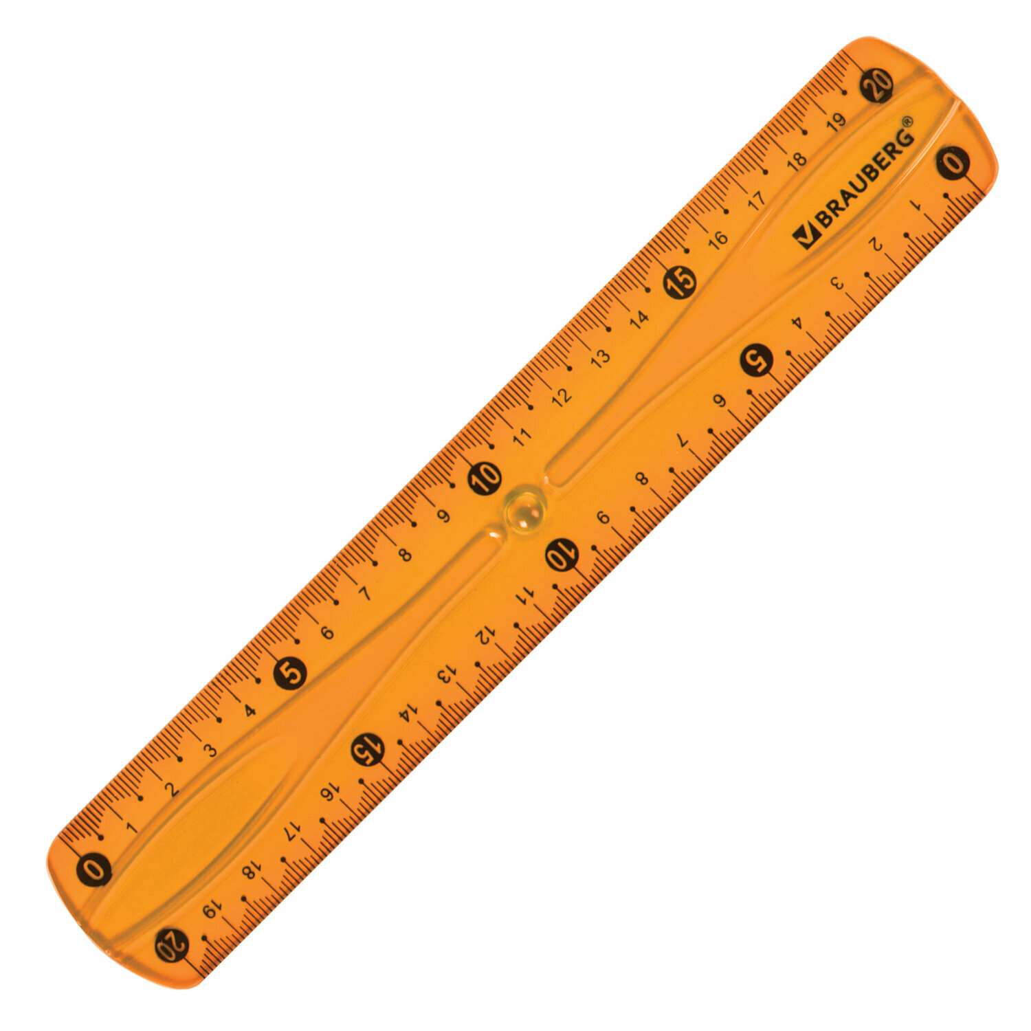 Упаковка 24 шт. Линейка 20 см гибкая BRAUBERG "FLEX", пластиковая, ассорти, европодвес, 210674