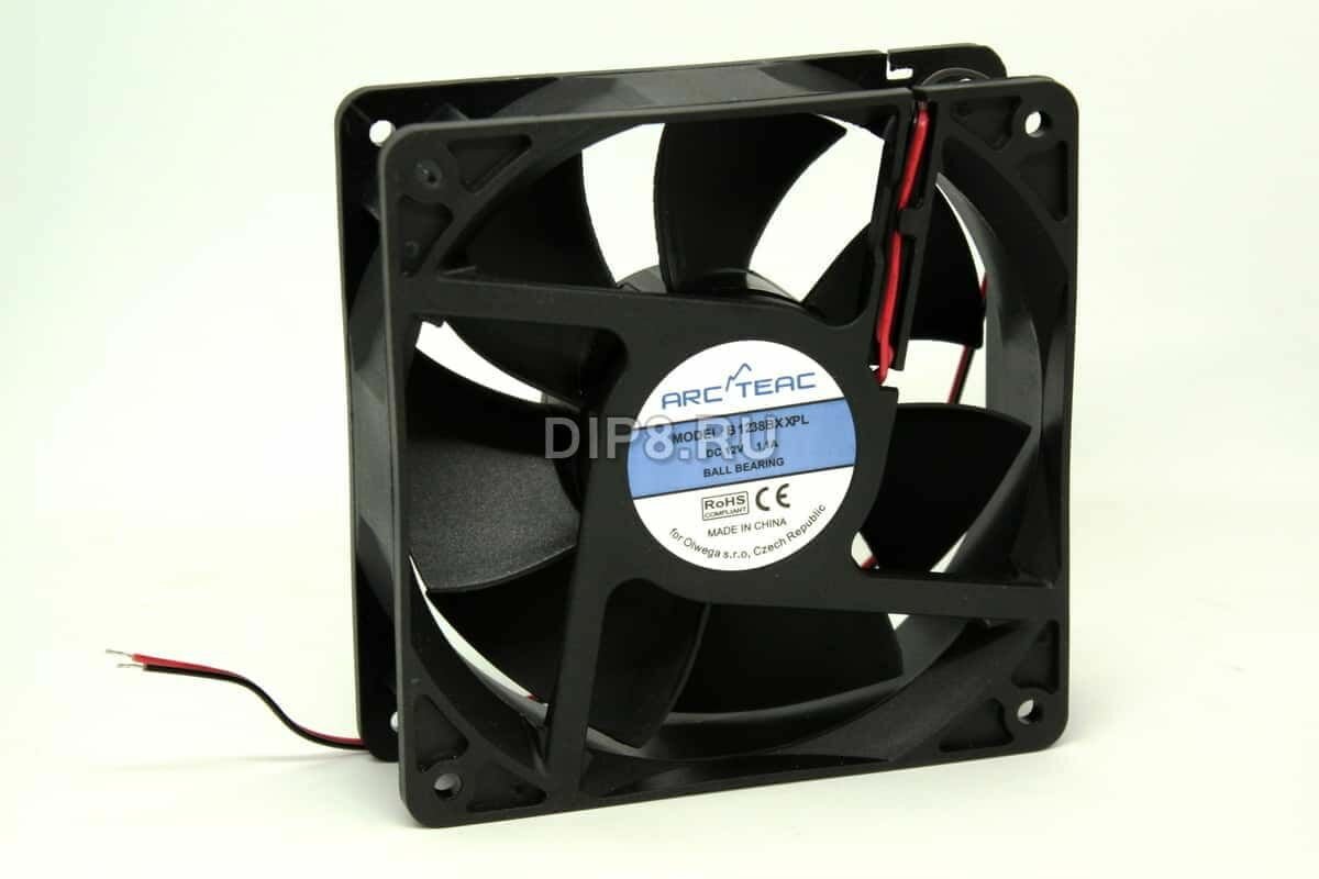 Вентилятор осевой ARCTEAC B1238BXXPL 120х120х38мм 12В DC 1.1А 322куб. м/ч, подшипник качения, 4200об/мин, 2 провода