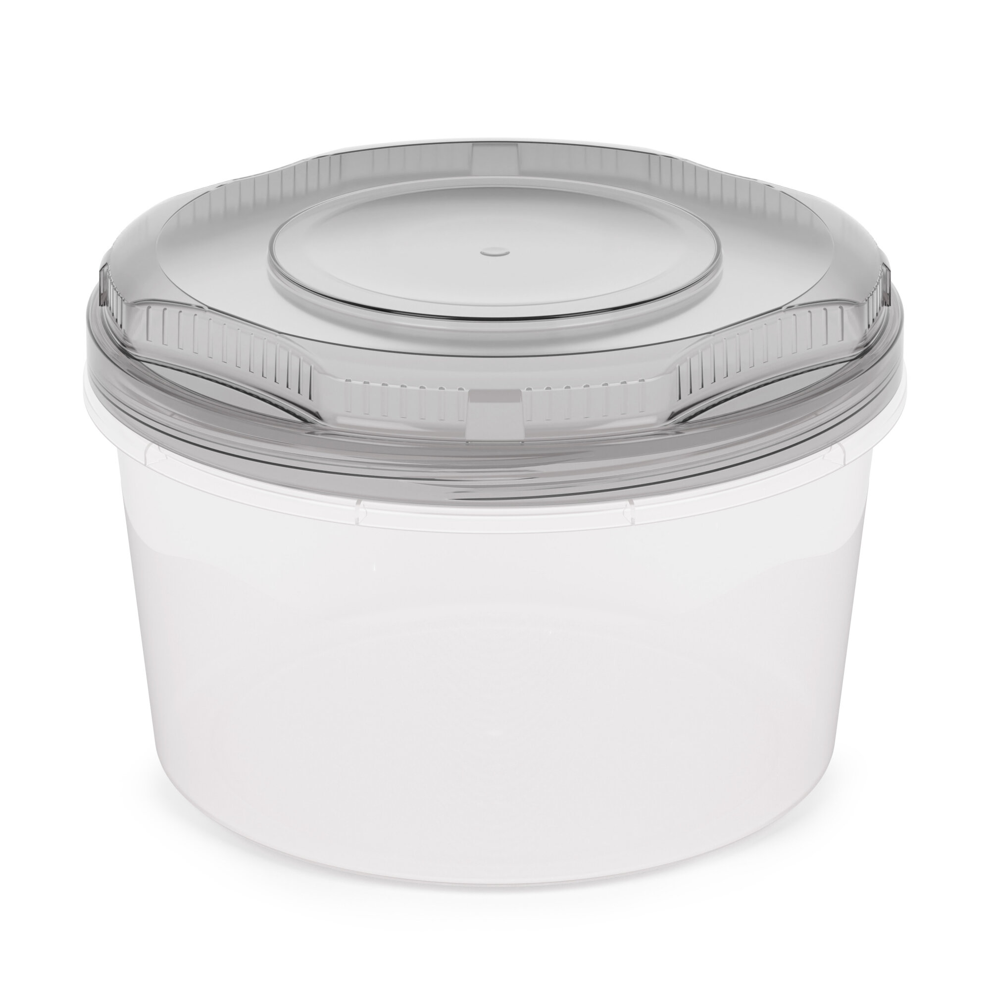 Контейнер для СВЧ Альтернатива с завинчивающейся крышкой, круглый, 1,5 л, цвет в ассортименте