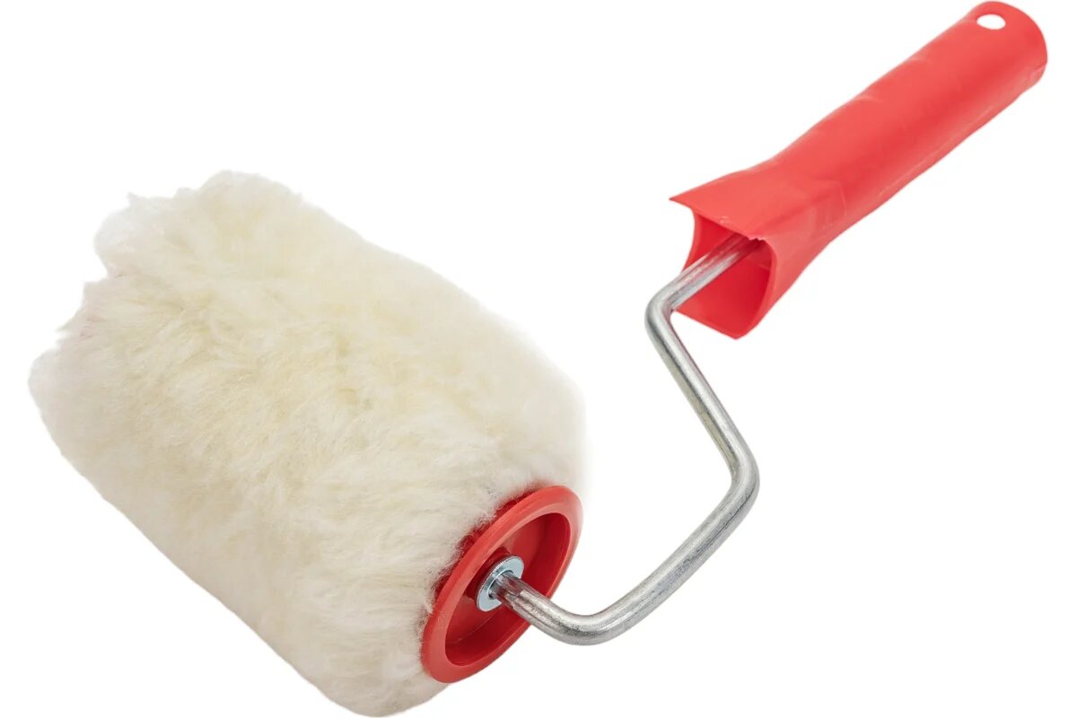 СИБРТЕХ Валик в сборе 100мм D 48 мм ручка 6мм шплинтовое крепление Натуральный мех 80161