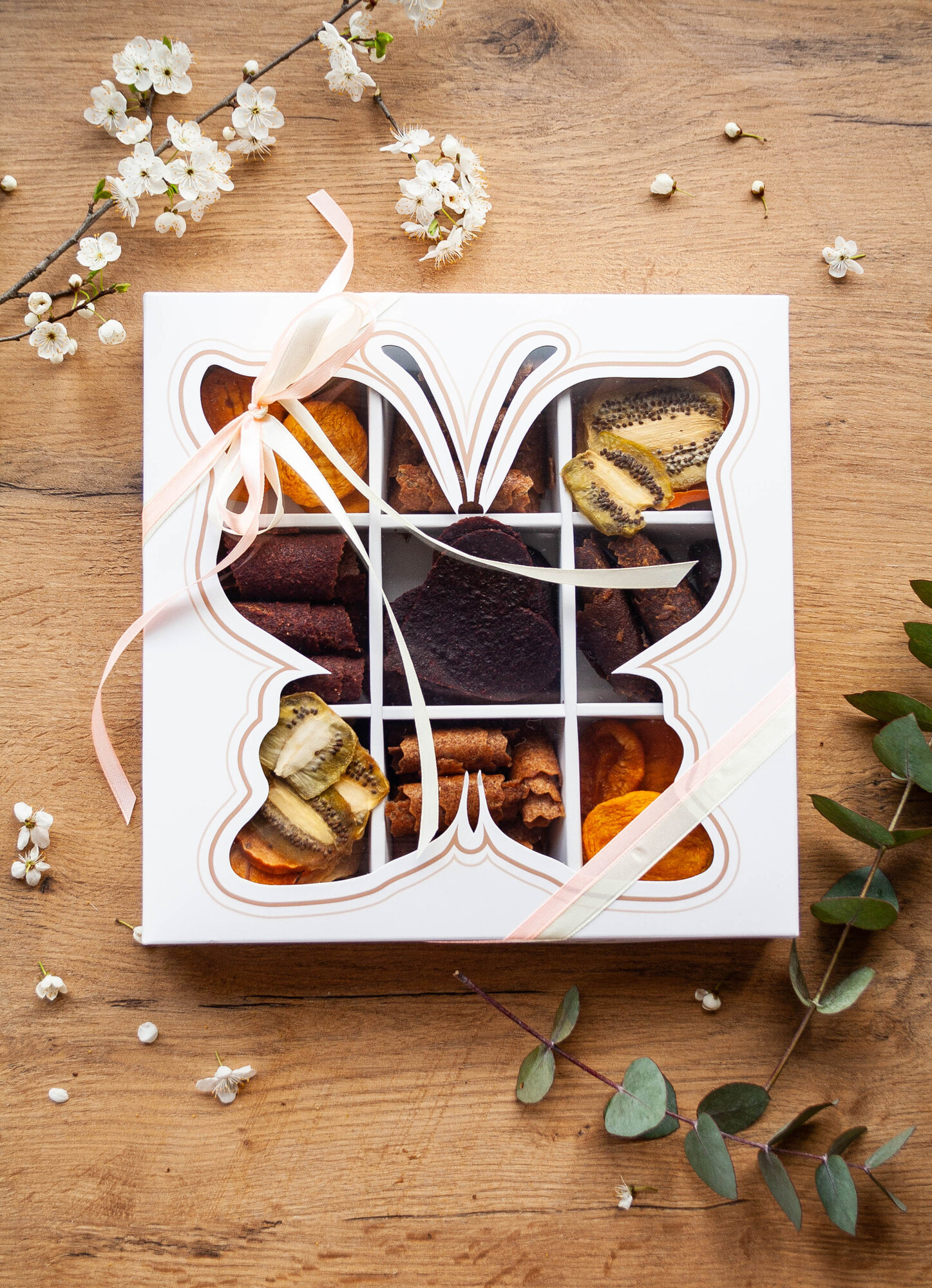 Набор полезных сладостей ecoapple "Бабочка" , в подарочной коробке 650г