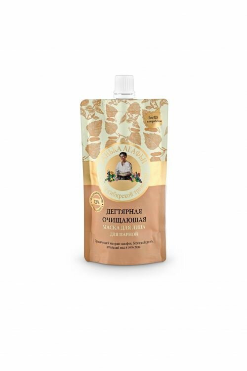 Маска для лица Рецепты бабушки Агафьи Банька Агафьи Очищающая дегтярная, 100 мл (4630007831220)