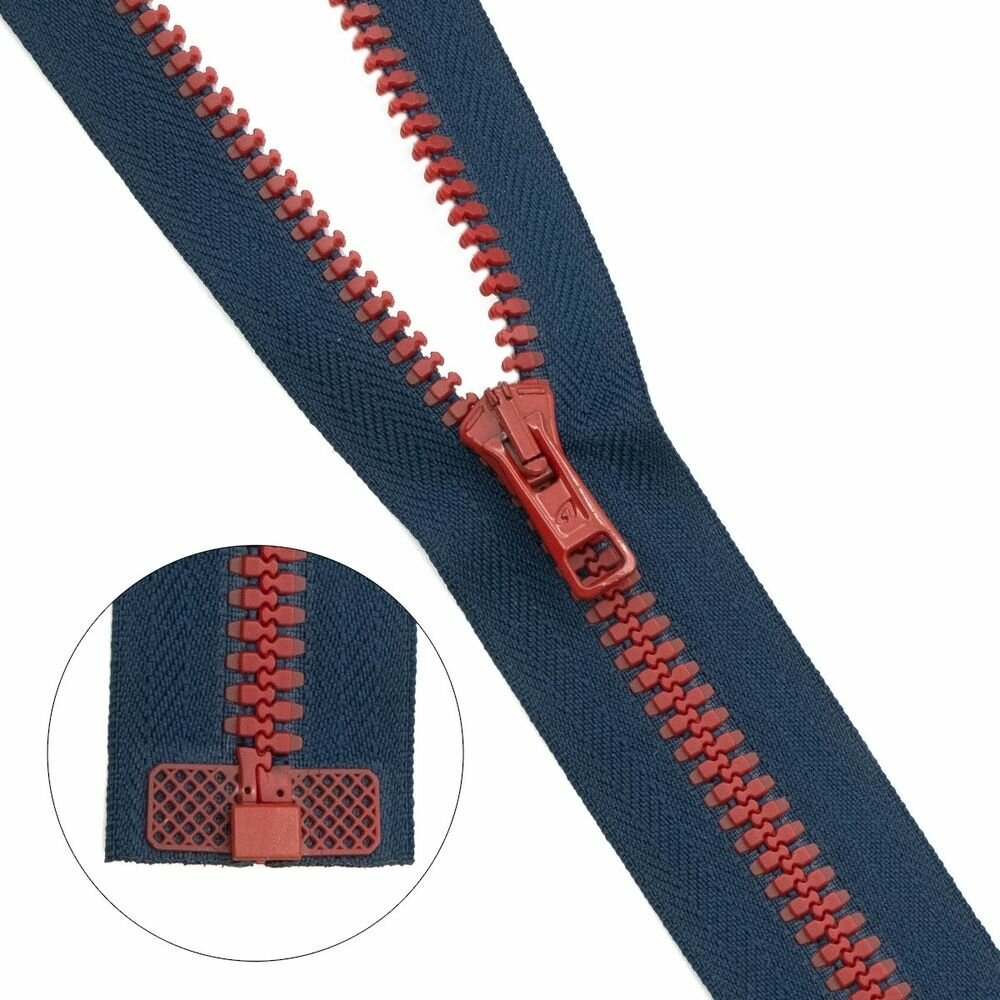 Молния-трактор ARTA-F 50 см BICOLOR 044 темно-синий/008 красный, 5 шт
