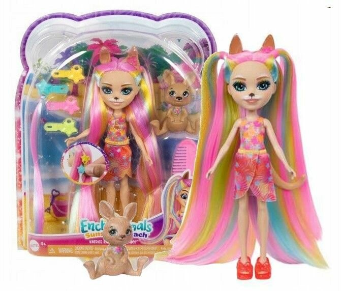 Кукла Enchantimals Mattel - Кукла Катрис + фигурка кенгуру - Энчантималс HTJ70