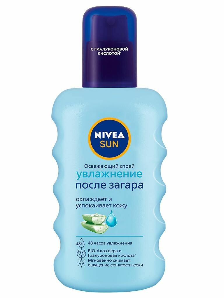 Спрей после загара Nivea Освежающий, увлажняющий, с гиалуроном, 200 мл