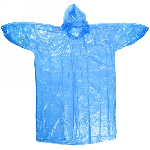 Дождевик ДоброСад "Классик", 20 Мкрн, 115 см, с капюшоном и завязками, синий