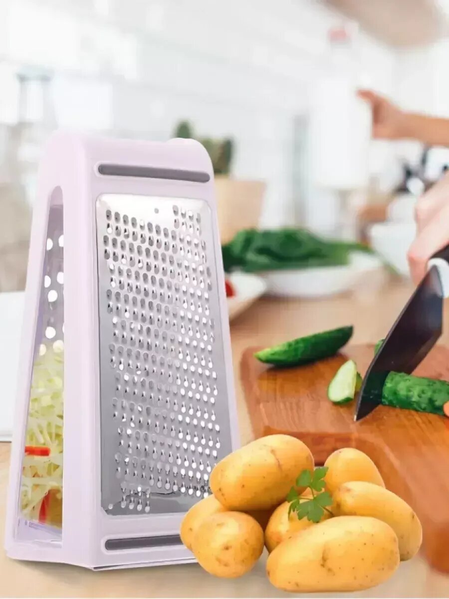 Мелкая и крупная терка с контейнером