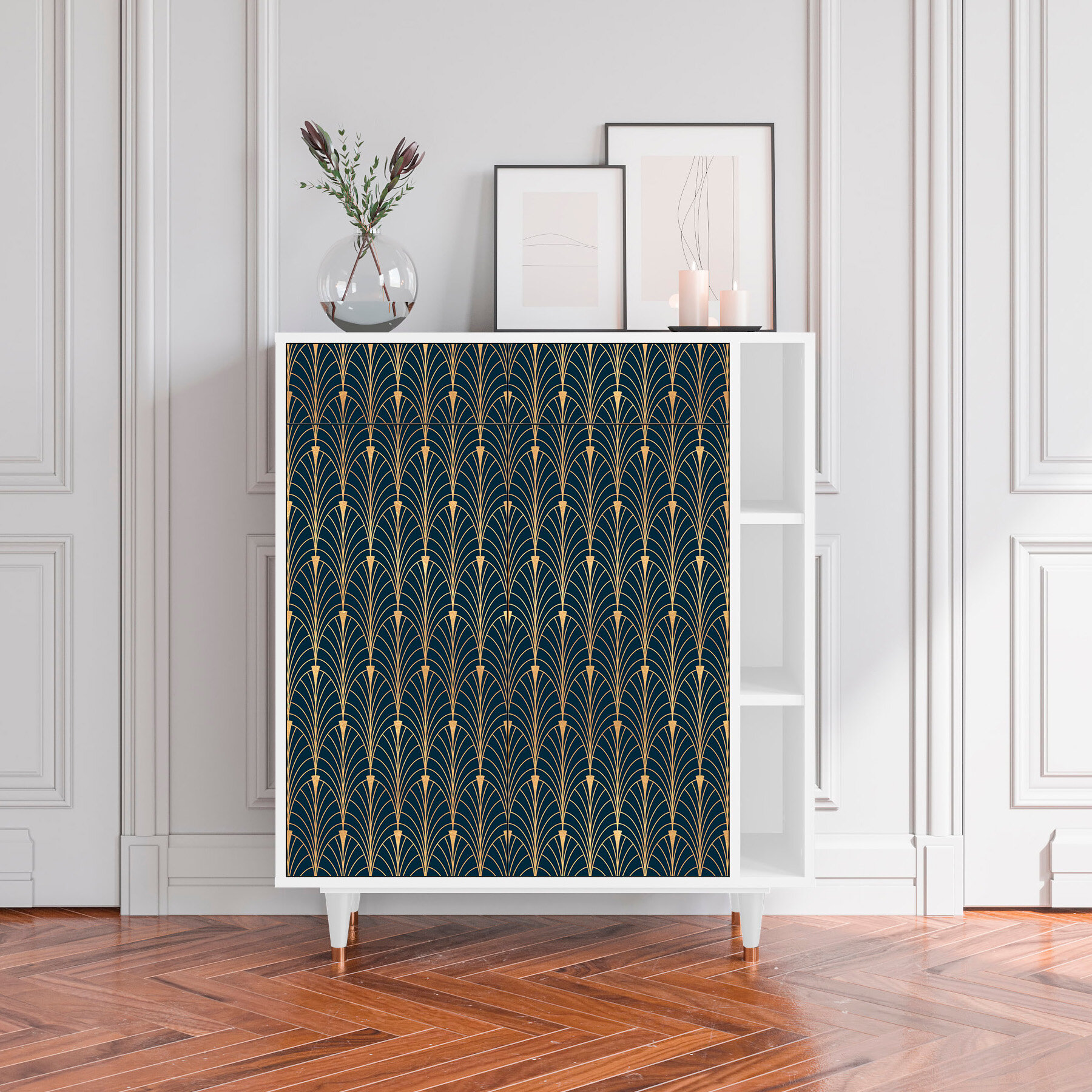 Комод - STORYZ - BS6 Flower of the Nile, Размер - 94 x 110 x 41 см, Цвет корпуса - , Белый