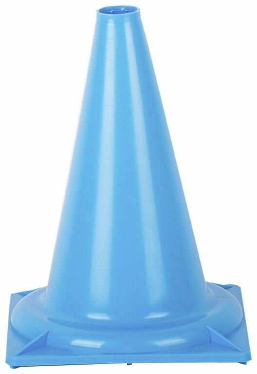 Сигнальный тренировочный конус, спортивный футбольный конус для разметки, пластиковый разметчик для спортивных игр и эстафет, высота 35 см, цвет голубой